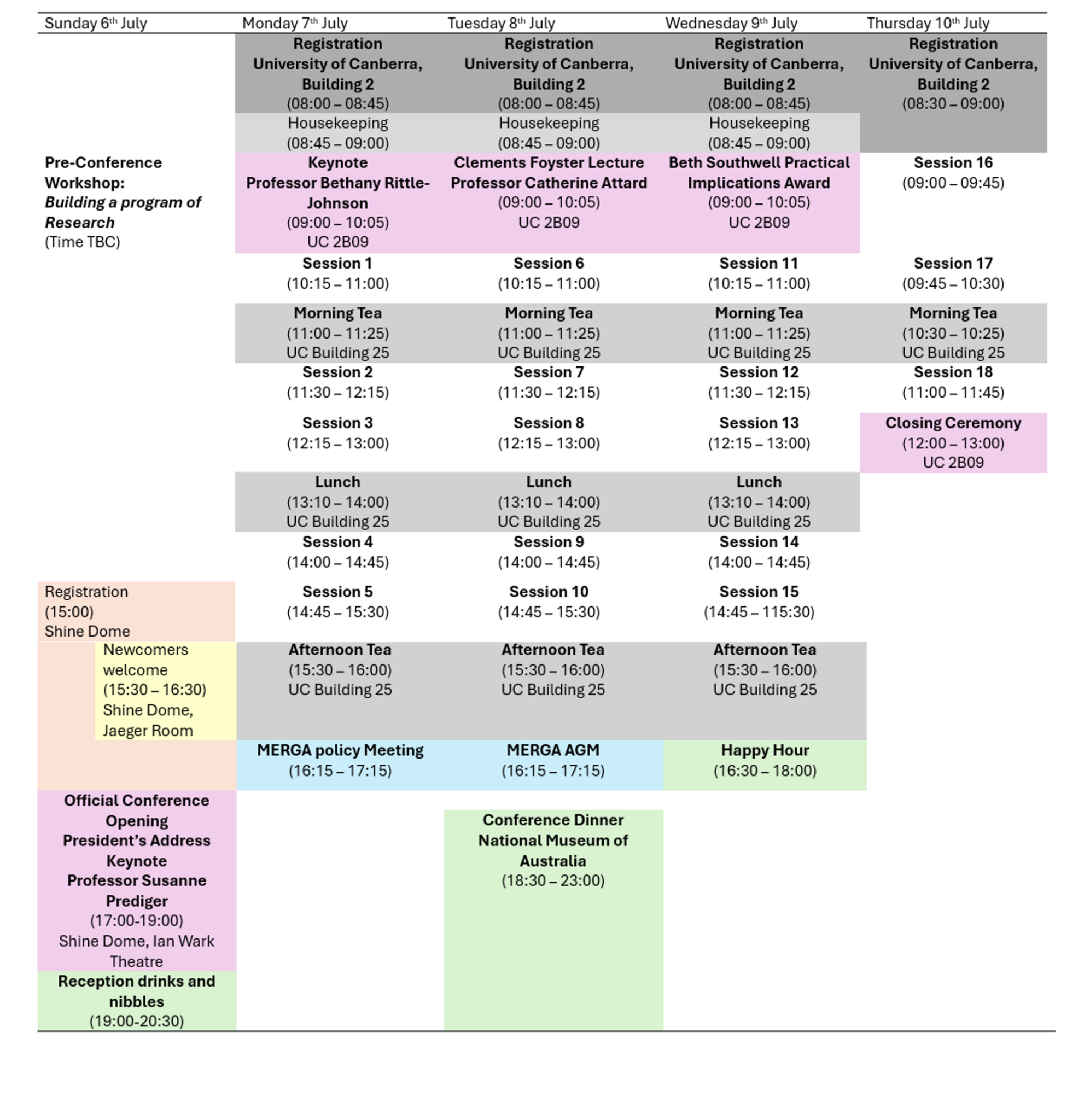 Conference Program - MERGA